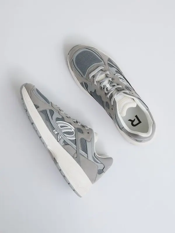 REISS Volt Nubuck And Mesh Trainers