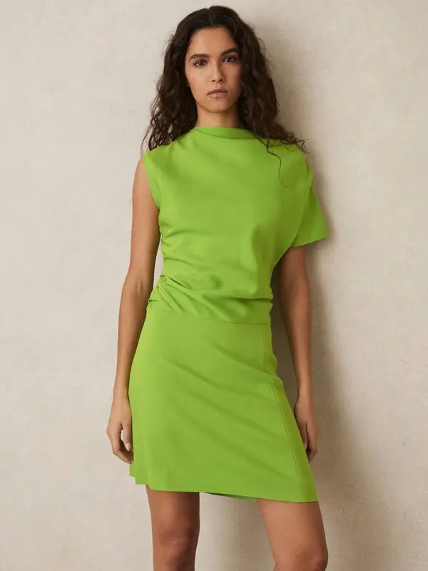 REISS Freya Asymmetric Mini Dress