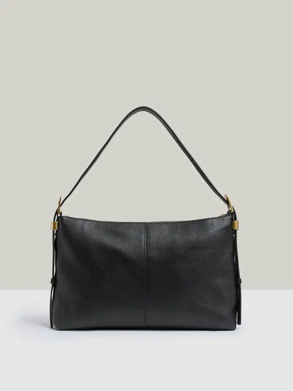 REISS Vada Suede And Leather Shoulder Bag