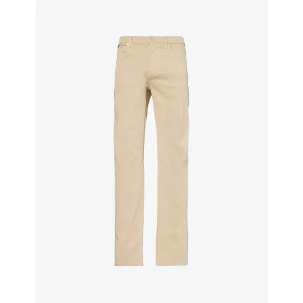 Frame Modern Straight-Leg Stretch-Denim Jeans In Beige 79% Off