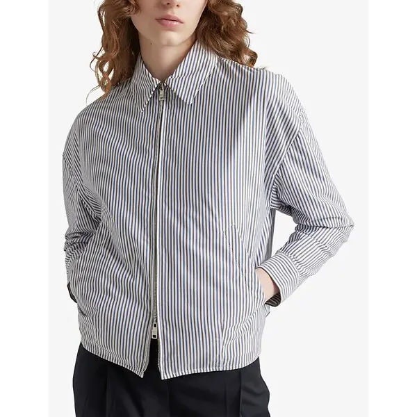 Prada Striped Woven Jacket
