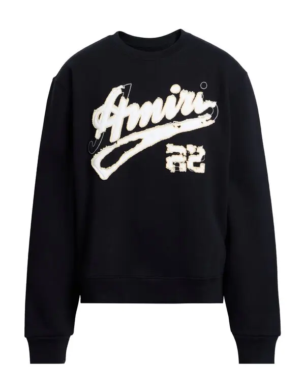 Amiri Distressed Cotton Sweatshirt With Appliqués