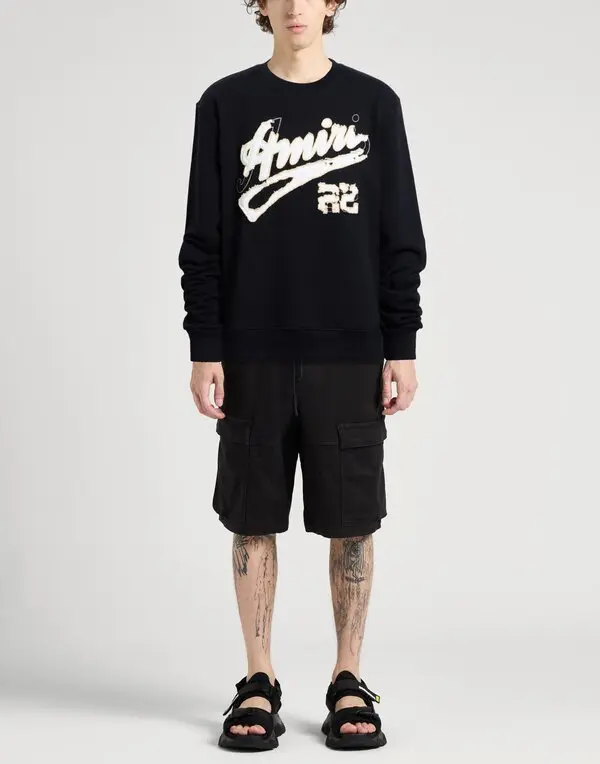 Amiri Distressed Cotton Sweatshirt With Appliqués