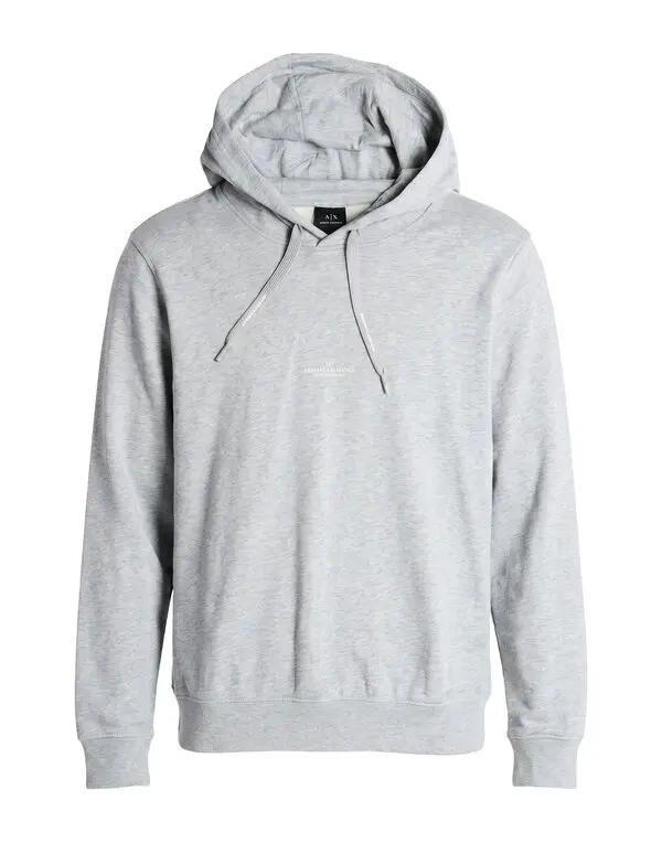 Armani Exchange Cotton-blend Hooded Sweatshirt - Grey