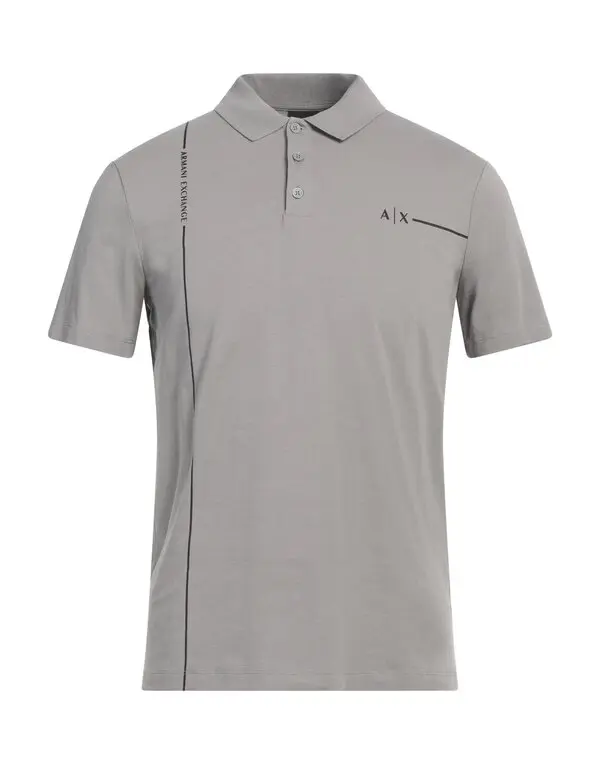 Armani Exchange Polo Shirt Size Cotton, Elastane - Grey