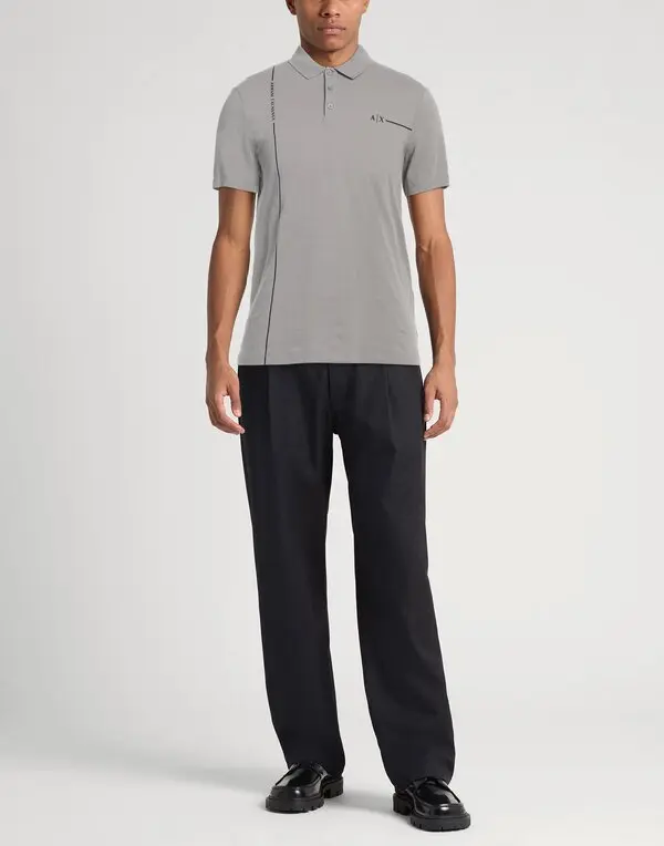 Armani Exchange Polo Shirt Size Cotton, Elastane - Grey