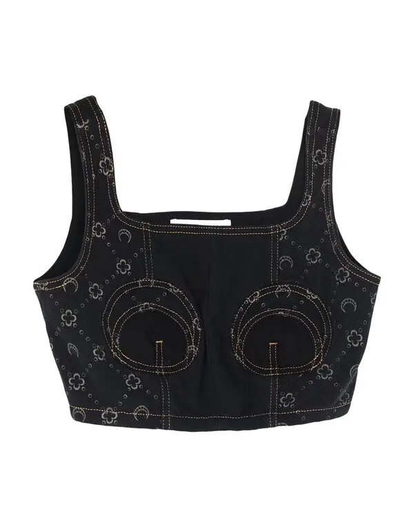 MARINE SERRE Top Cotton - Black