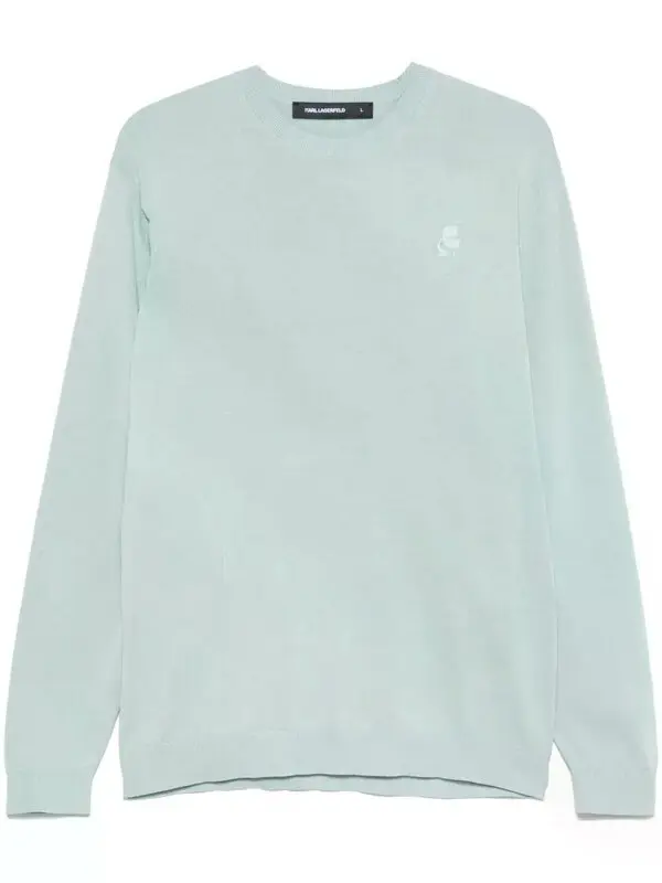 Karl Lagerfeld Logo-embroidered Sweater - Blue