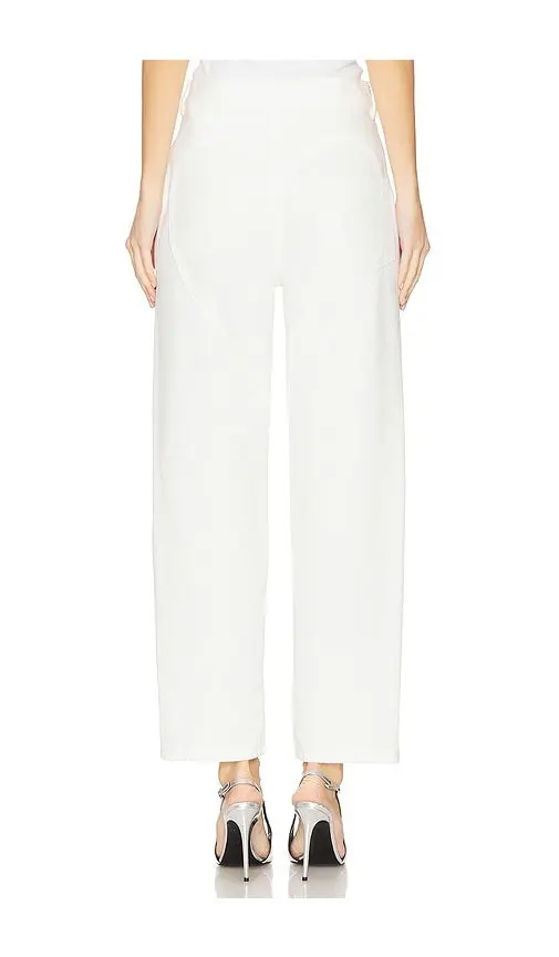 AREA Crystal Slit Jeans - White