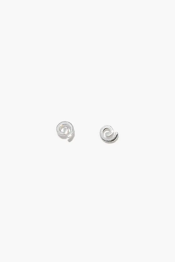 MUNS Espiral Swirl Stud Earrings - Silver