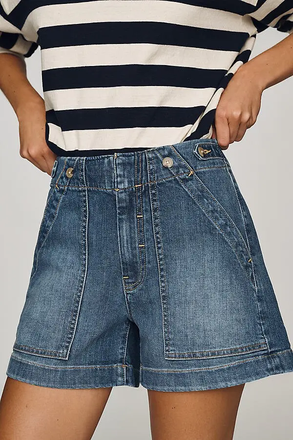 PILCRO Henri Camper Shorts - Light Denim