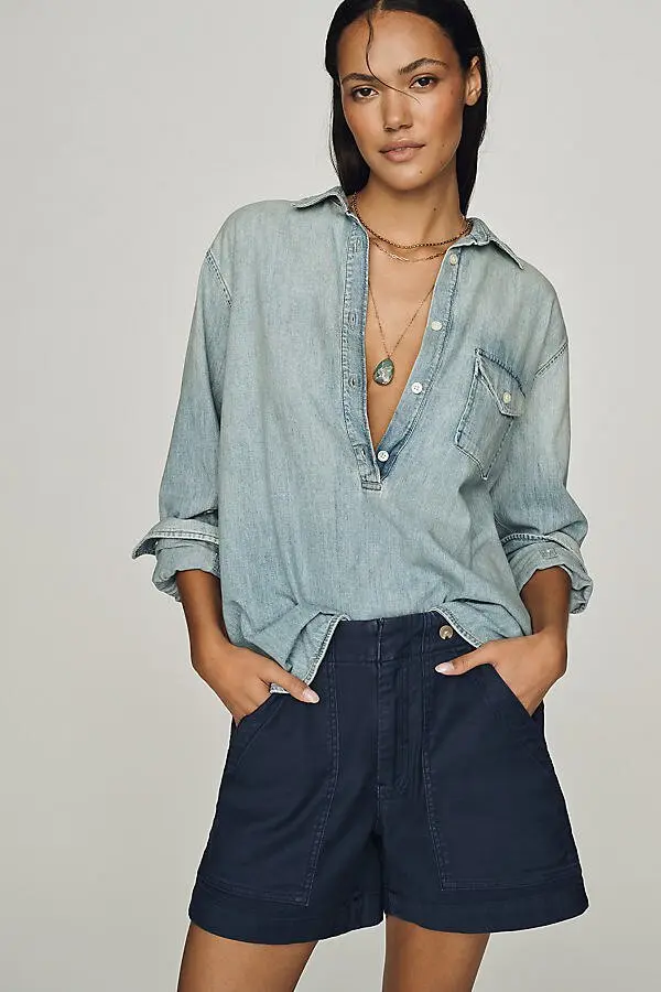 PILCRO Henri Camper Shorts - Peacoat
