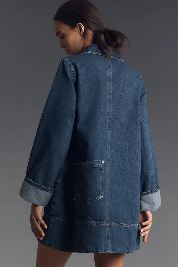 keri utility pocket denim dress Rent Aligne Blue Dress UK 10
