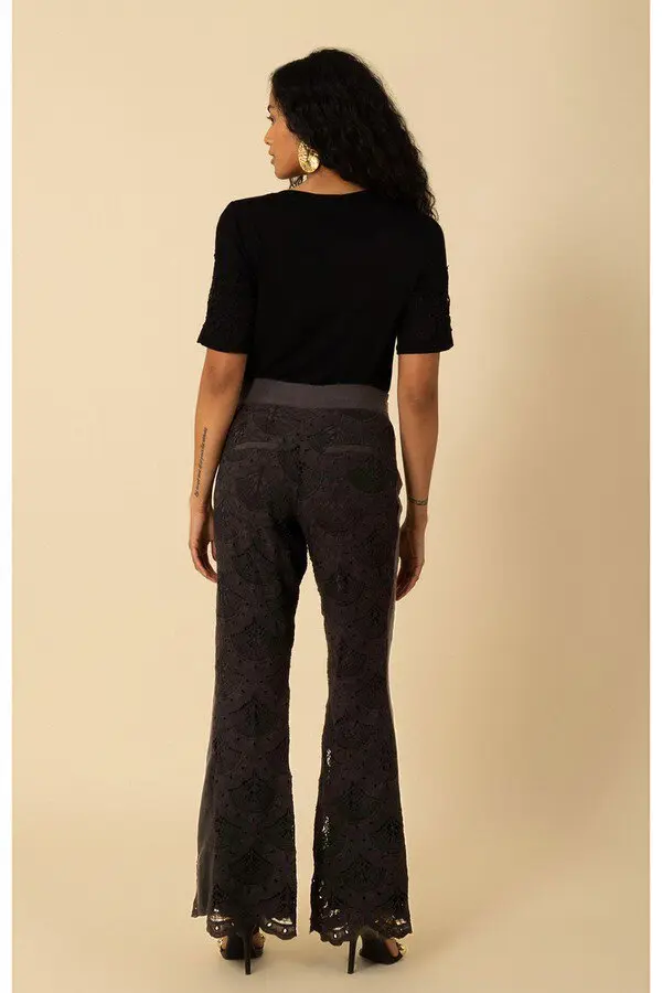 Hale Bob Kensley Eyelet Pant - Black