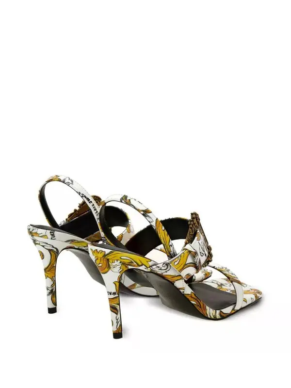 Versace 85mm Emily Sandals - White