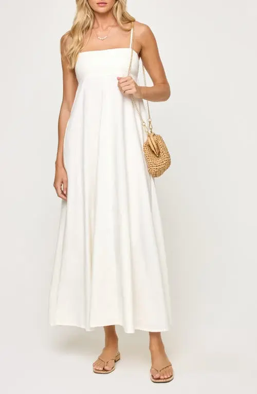 L*Space Raveena Cotton Cover-up Maxi Dress - Cream