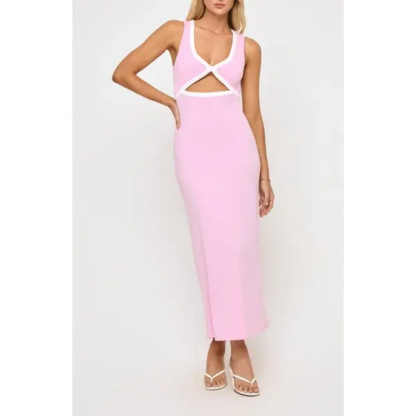 L*Space Steph Cutout Cover-up Midi Dress - Rosewater