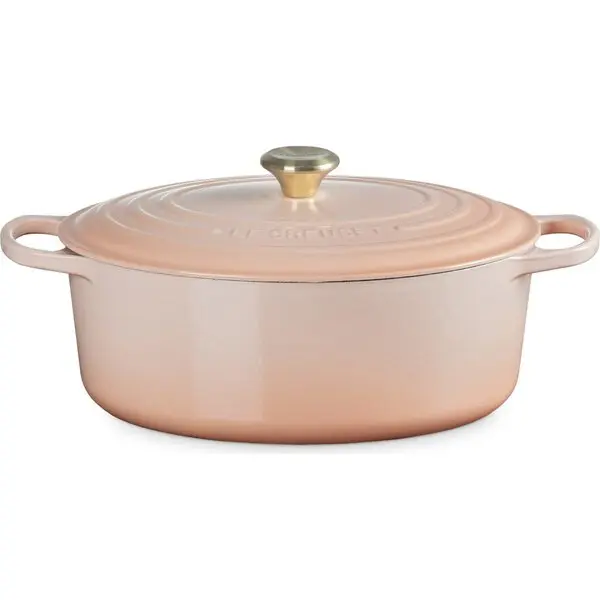 LE CREUSET Signature 8-quart Oval Enamel Cast Iron French/dutch Oven - Peche