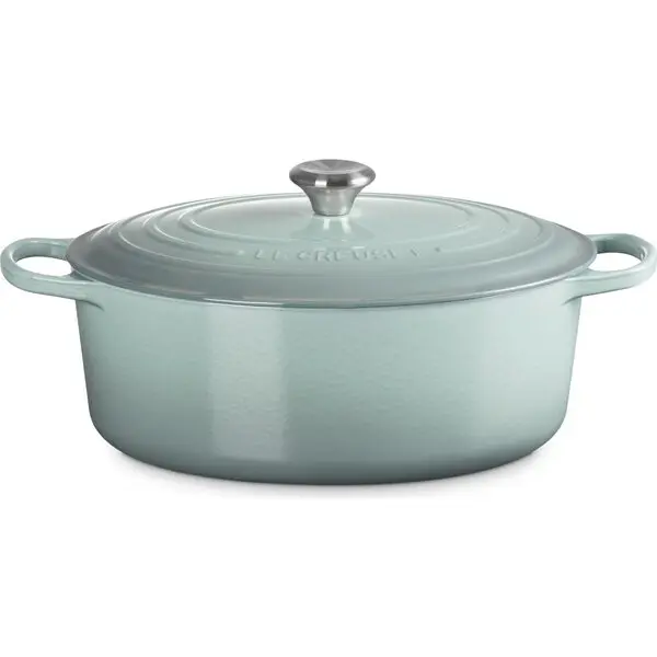 LE CREUSET Signature 8-quart Oval Enamel Cast Iron French/dutch Oven - Sea Salt