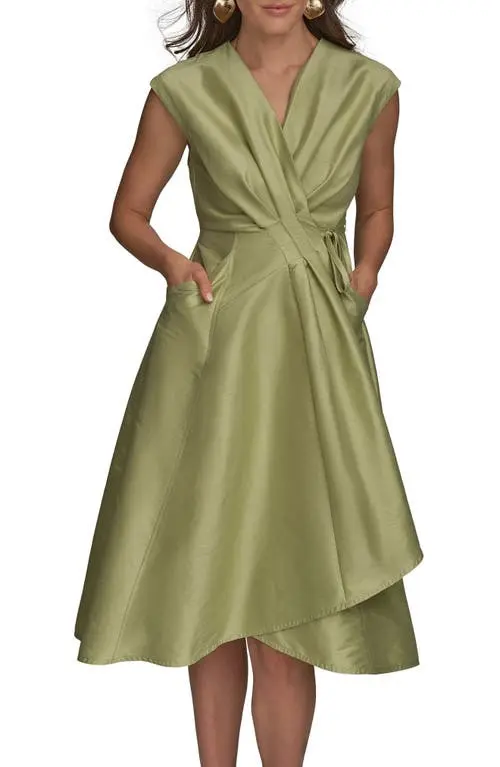 donna karan green dress Donna Karan Women's Asymmetric Twist Strapless Gown - Lawn main image 1
