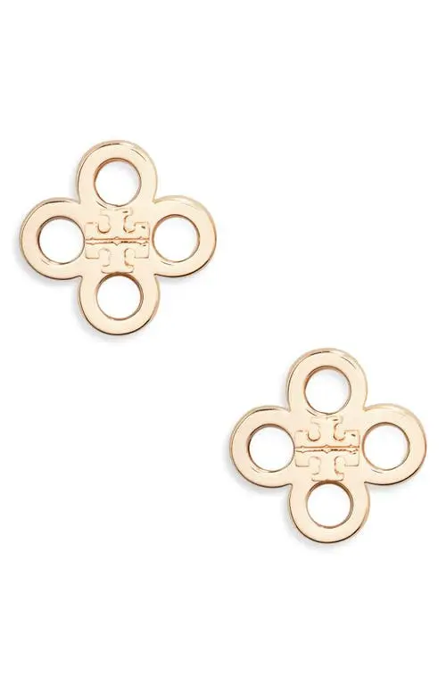 Tory Burch Kira Mother-of-pearl Clover Stud Earrings - Tory Gold / Mother Of Pearl