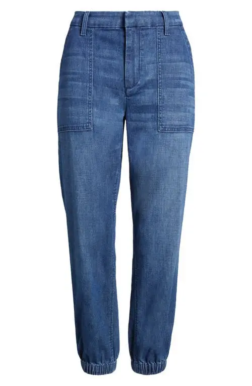 Frank & Eileen Utility Denim Joggers - Blue With Light Wash