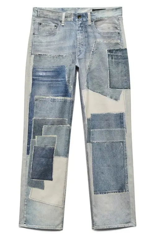 Rag & Bone Rb Miramar Fit 4 Canvas Straight-leg Jeans - Patchwork