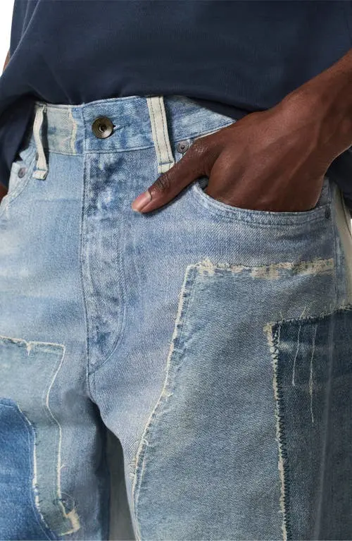 Rag & Bone Rb Miramar Fit 4 Canvas Straight-leg Jeans - Patchwork