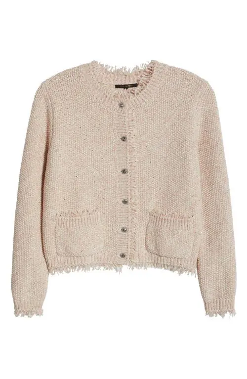 Kobi Halperin Marled Sequin Cardigan - Light Pink Multi