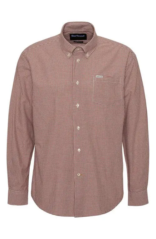 Barbour Finwell Tailored Fit Gingham Button-down Shirt - Rust