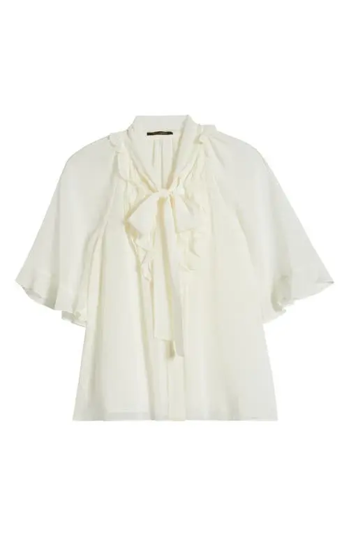 Kobi Halperin Monaco Ruffle Tie Neck Top