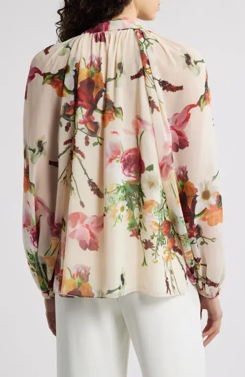 Kobi Halperin Galen Floral Tie-neck Top