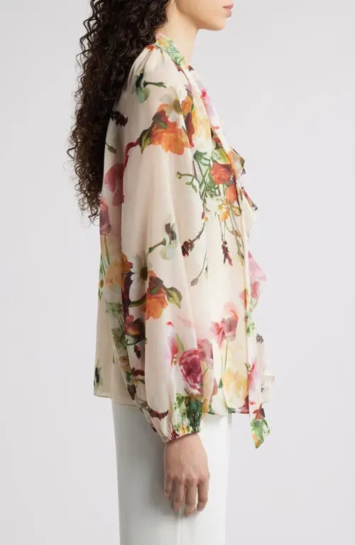 Kobi Halperin Galen Floral Tie-neck Top