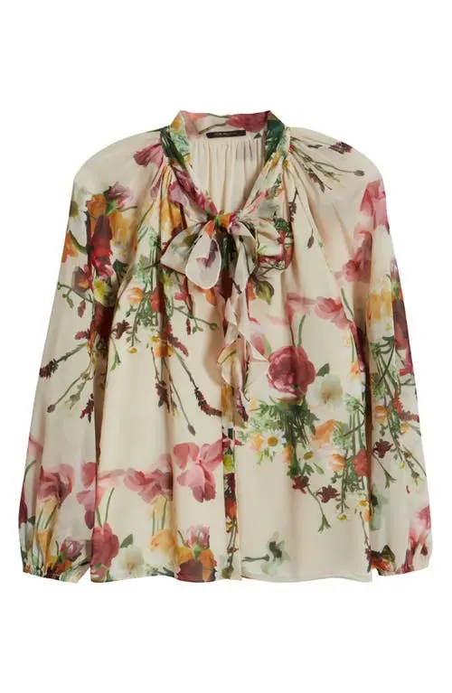 Kobi Halperin Galen Floral Tie-neck Top