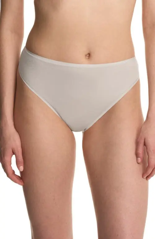 Natori Bliss Bare Cotton High Cut Briefs - Linen