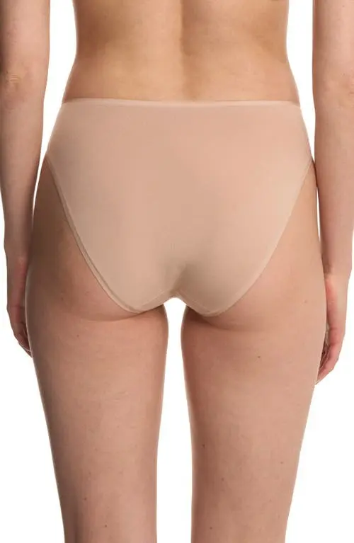 Natori Bliss Bare Cotton High Cut Briefs - Lt. Mocha