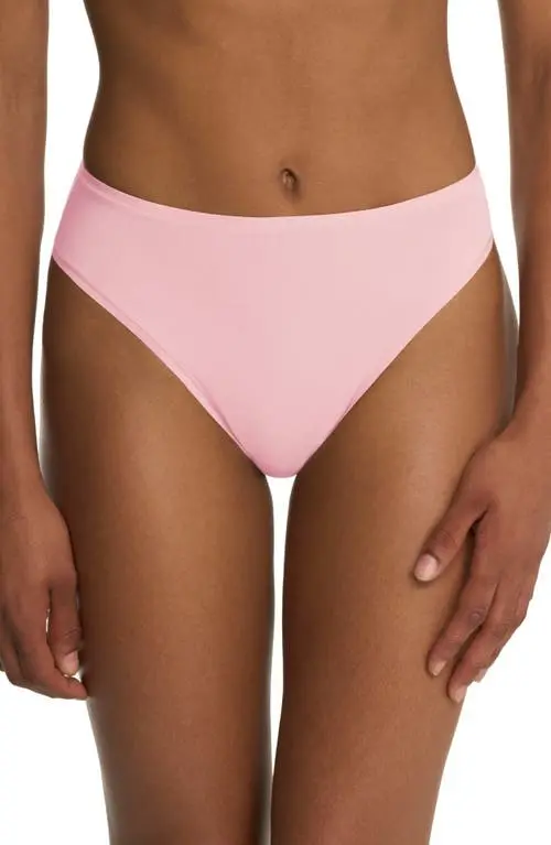 Natori Bliss Bare Cotton High Cut Briefs - Perfect Pink