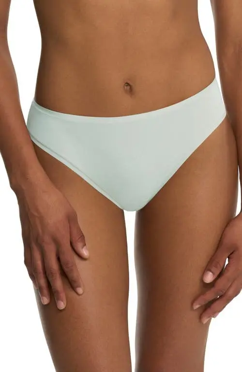 Natori Bliss Bare Stretch Cotton Thong - Cloud Green