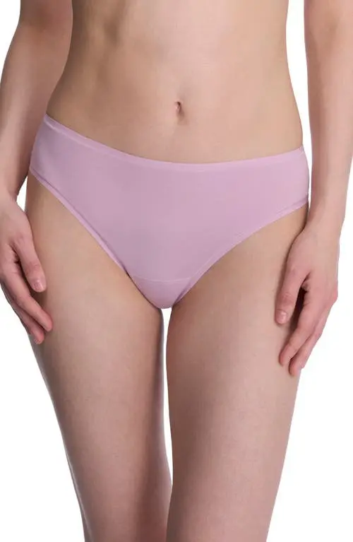 Natori Bliss Bare Stretch Cotton Thong - Rose Mist