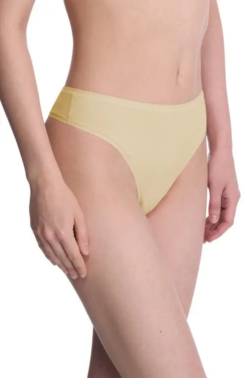 Natori Bliss Bare Stretch Cotton Thong - Sunlight