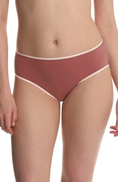 Natori Bliss Bare Cotton Hipster Briefs - Nostalgia Rose/peach Whip