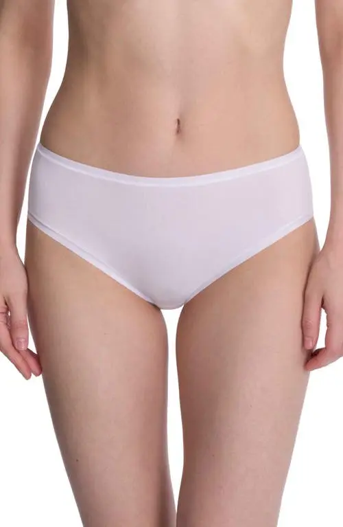 Natori Bliss Bare Cotton Hipster Briefs - White