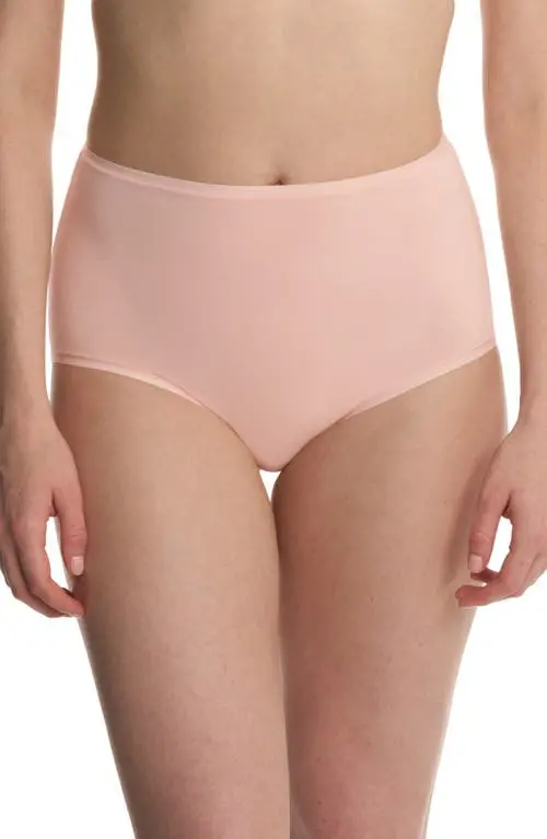 Natori Bliss Bare Cotton High Waist Briefs - Peach Whip