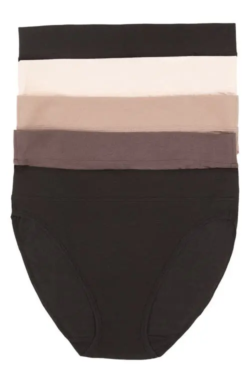 Felina 5-pack Stretch Cotton High Cut Briefs - Classic