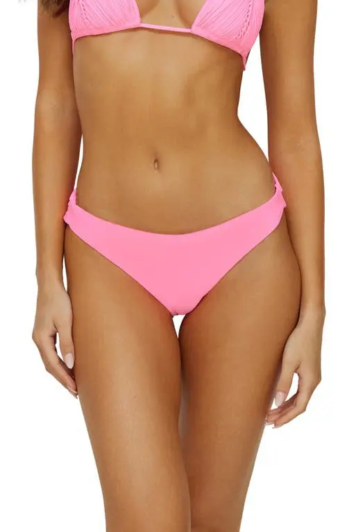 PQ Basic Ruched Bikini Bottom - Vivid Pink