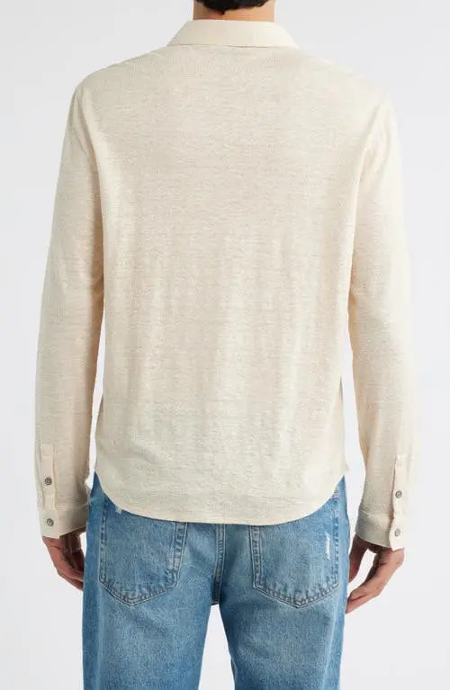 John Varvatos Carrilho Regular Fit Knit Linen Button-up Shirt