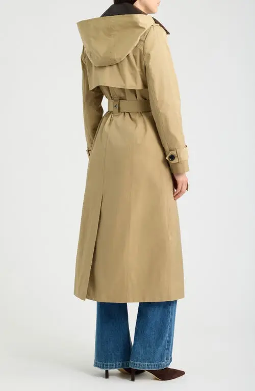 London Fog Double-breasted Trench Coat - Khaki