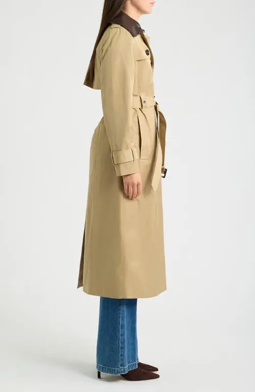 London Fog Double-breasted Trench Coat - Khaki