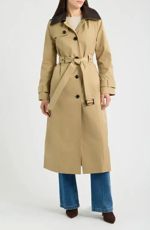 London Fog Double-breasted Trench Coat - Khaki