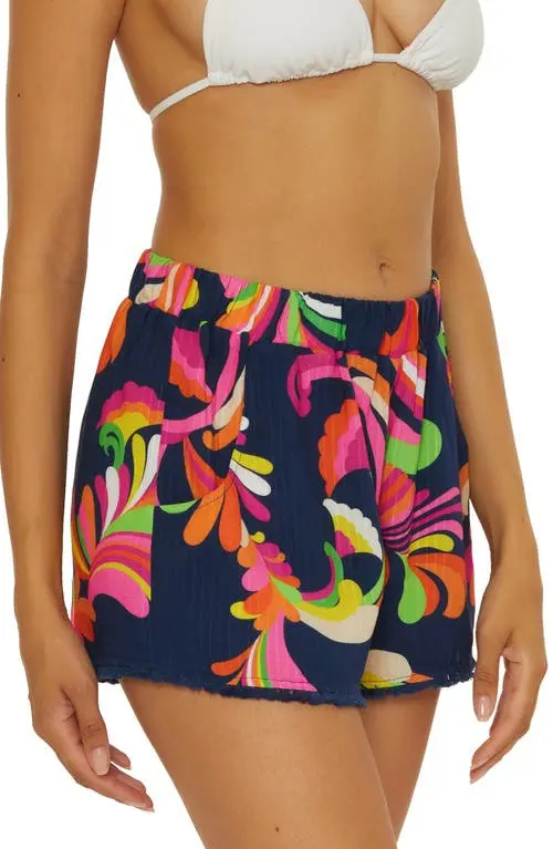 Trina Turk Poolside Swirl Cover-up Shorts